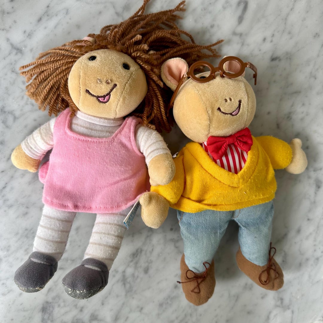 Vintage 90’s Eden Brand Arthur and DW Plush Dolls - Etsy