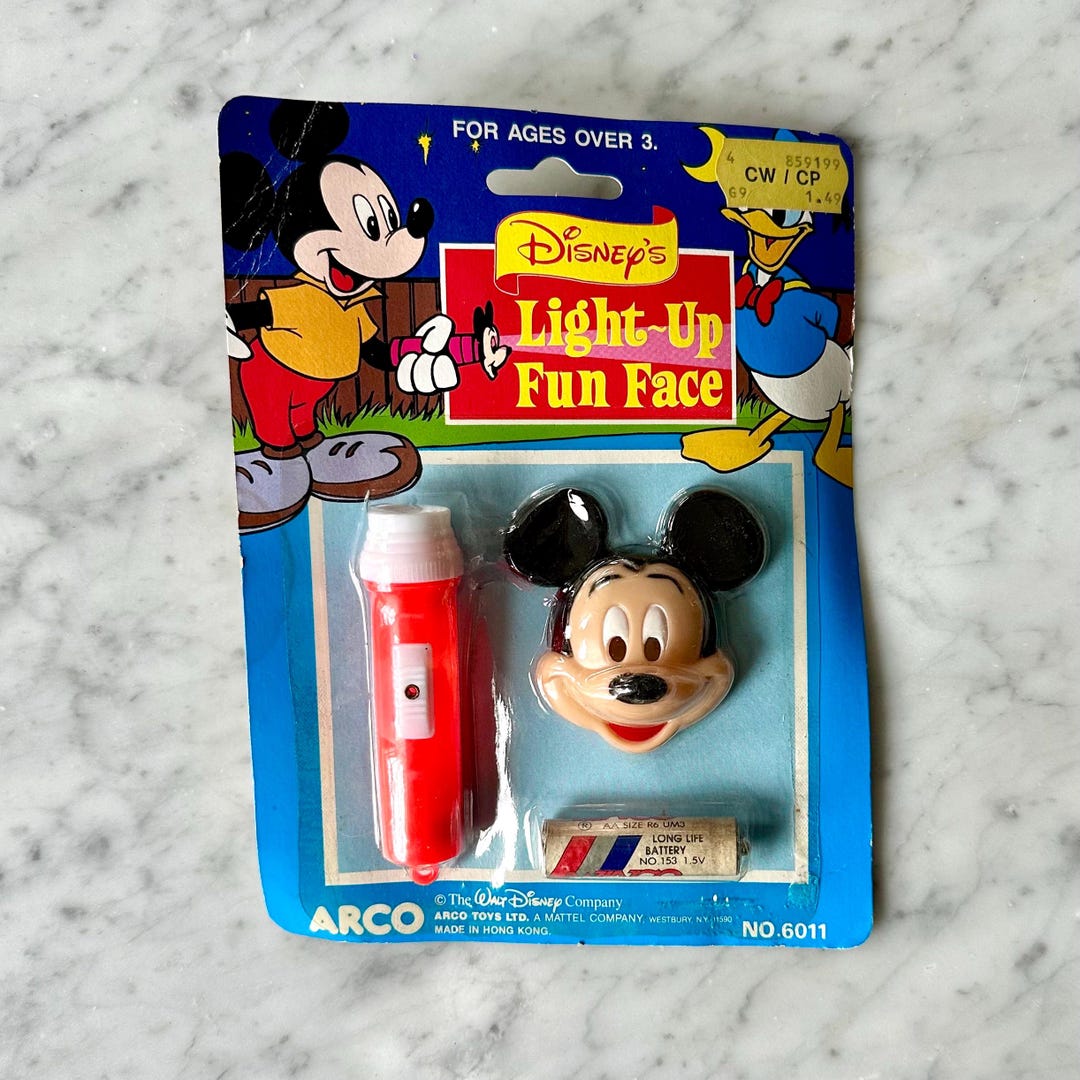 Vintage 80’s Arco Disney’s Light-up Fun Face Donald Duck Flashlight ...