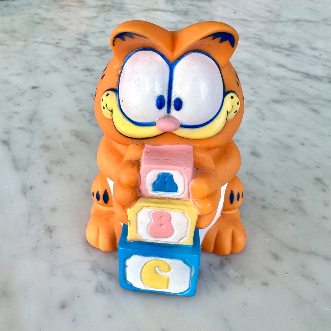 Vintage 1990 Remco Garfield ABC Baby Squeaky Toy - Etsy