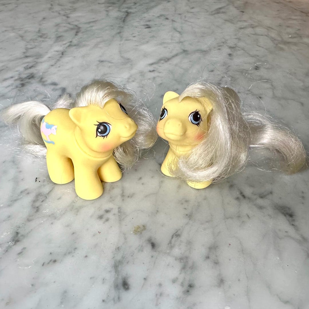 Vintage Hasbro 1987 My Little Pony Newborn Twins Baby Milkweed ...