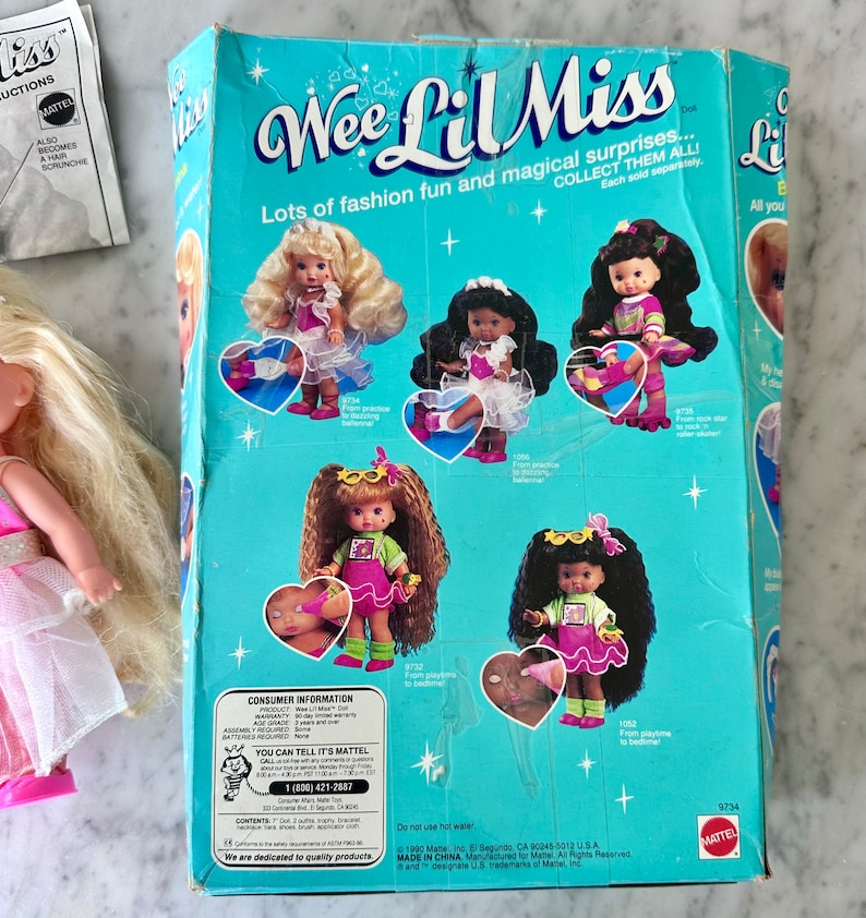Vintage 1990 Wee Lil Miss Ballerina Doll With Accessories and Original ...