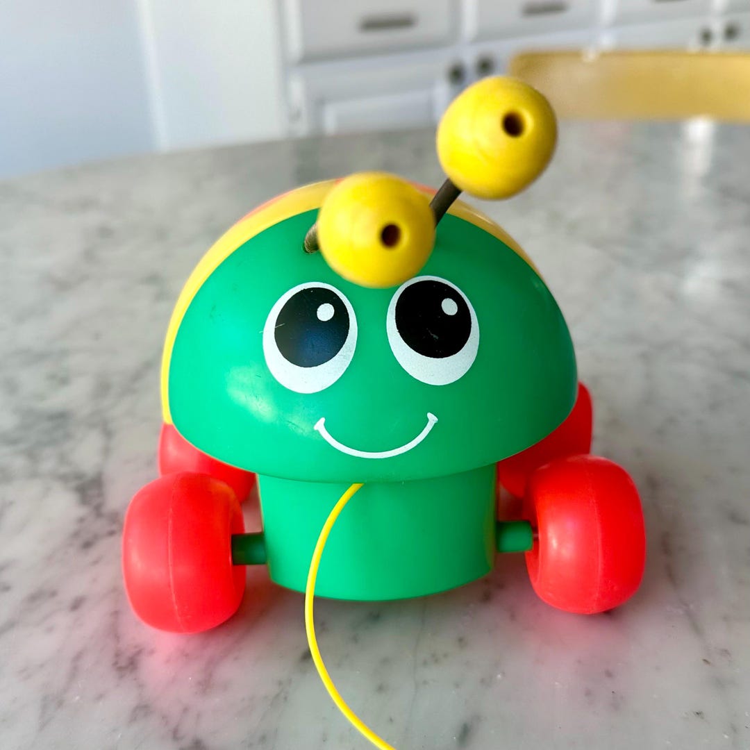 Vintage 1982 Fisher Price Lady Bug Pull String Along - Etsy