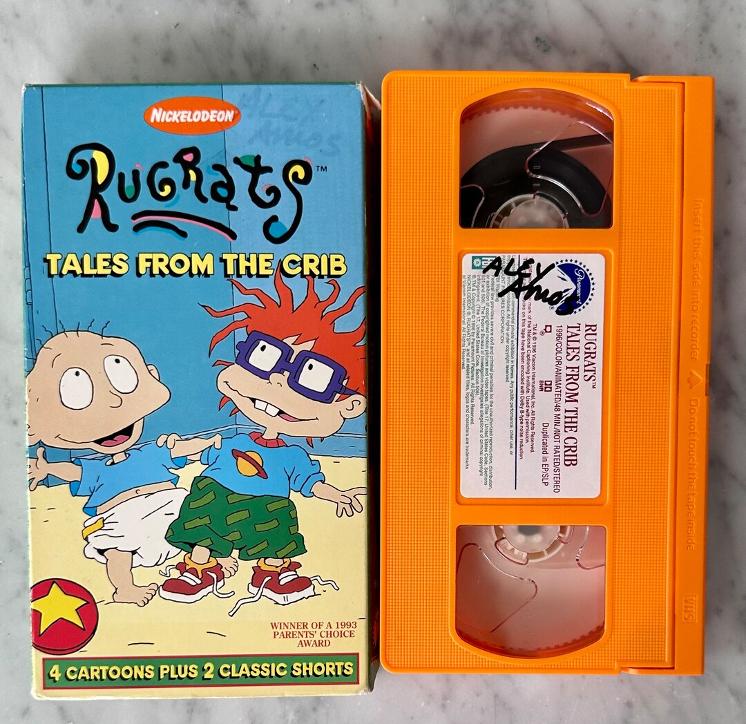 Vintage 1993 Nickelodeon Rugrats tales From the Crib Orange VHS Movie ...