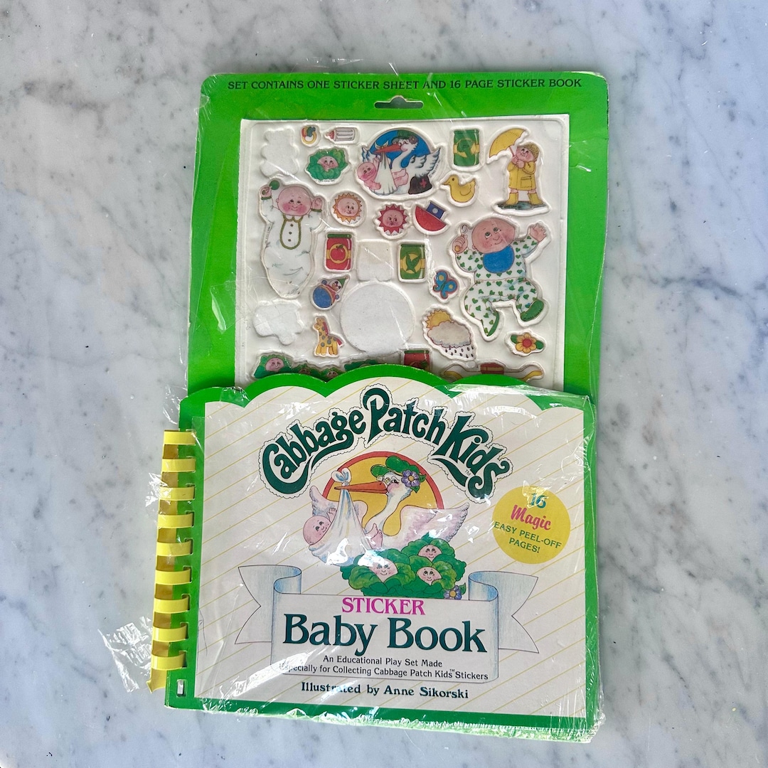 Vintage 1983 Cabbage Patch Kids Sticker Baby Book - Etsy