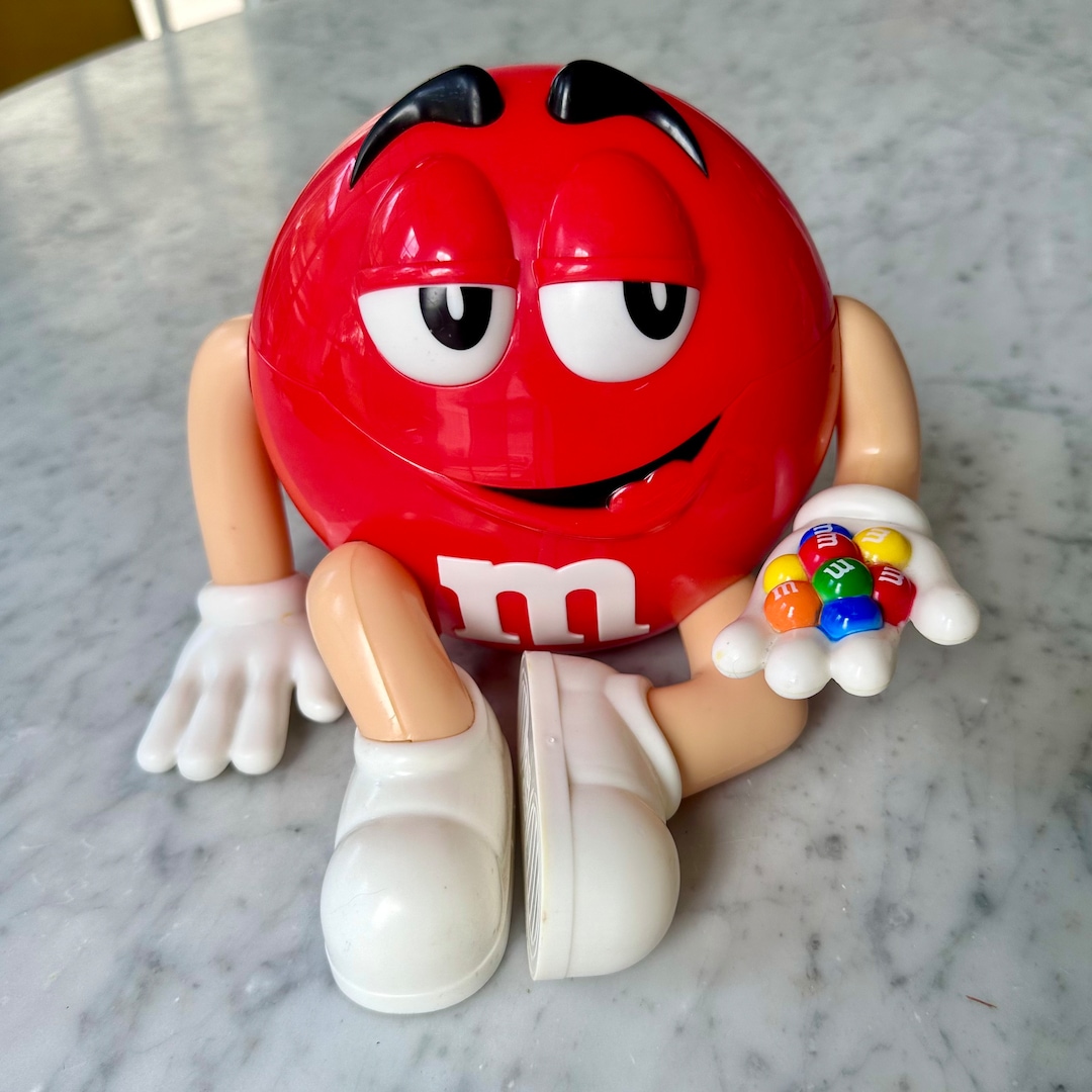 2013 Red Plastic M and M Figure Container - Etsy