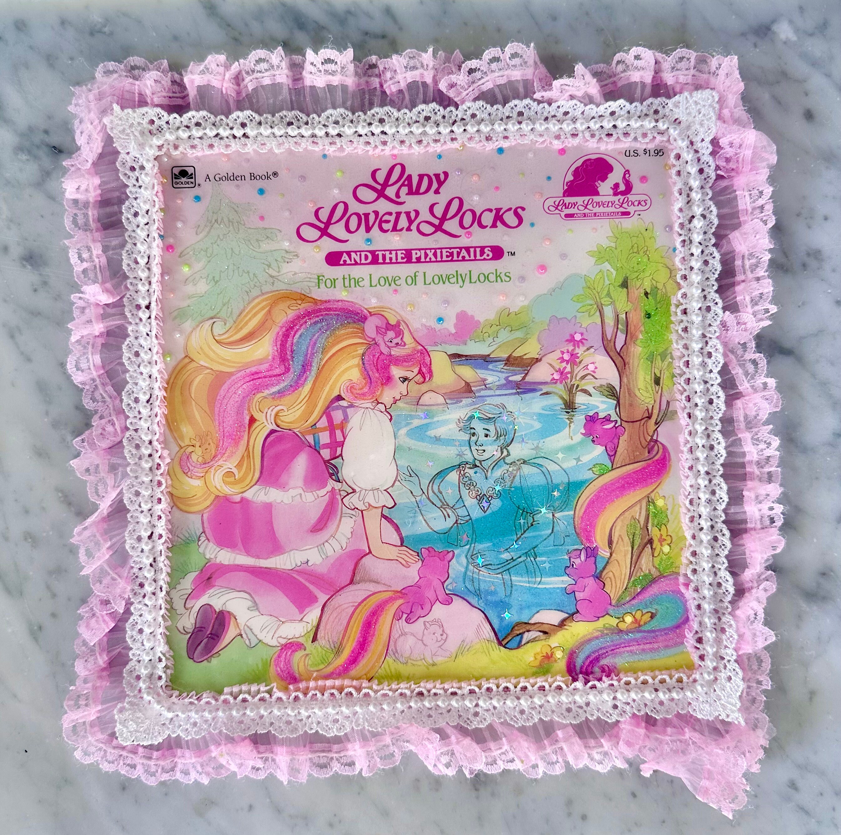 Vintage 80s Lady Lovely Locks Book Cover Resin Wall Art - Etsy