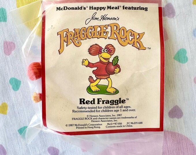 Vintage 1987 Mcdonald’s Fraggle Rock “red Fraggle” Toy New in Package ...