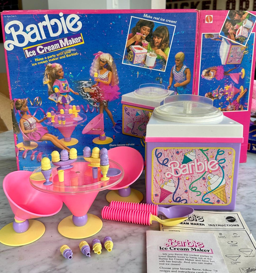 Vintage 1990 Mattel Barbie Ice Cream Maker Complete! - Etsy