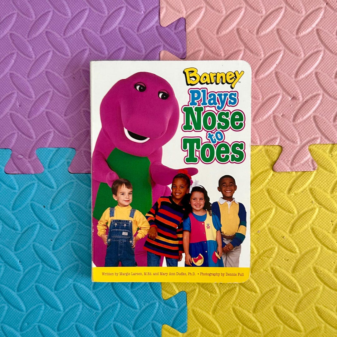 1996 Barney Plays Nose to Toes Board Book - Etsy