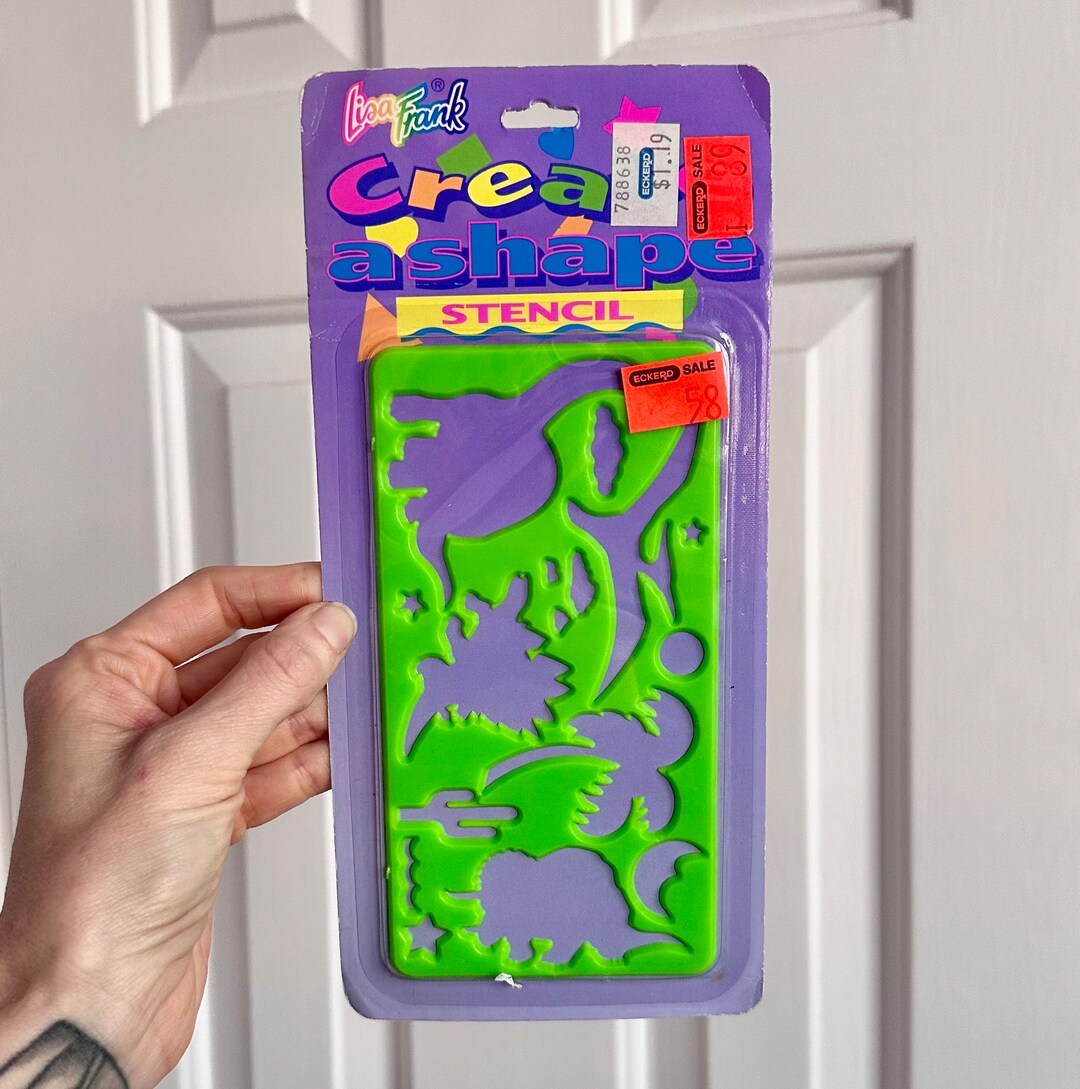 Vintage 1990s Lisa Frank Create A Shape Stencil in Package - Etsy