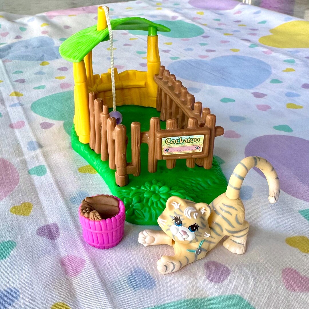 Vintage 1993 Kenner Littlest Pet Shop Zoo Baby Tiger Playset - Etsy