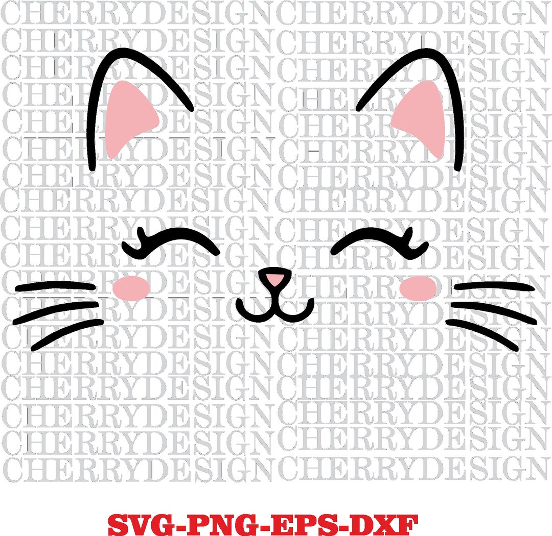 Cat Face -instant Digital Download - Svg, Png, Dxf, and Eps Files ...