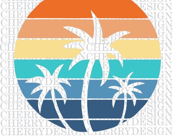 Palm Trees Instant Digital Download Svg Png Dxf and Eps - Etsy