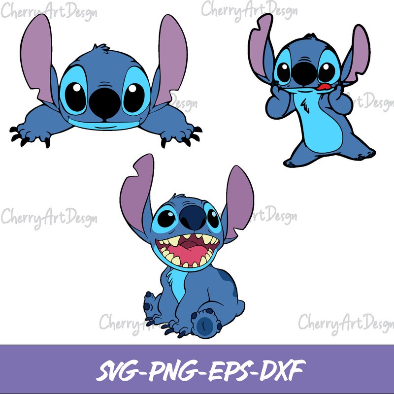 Stitch face png - Etsy España