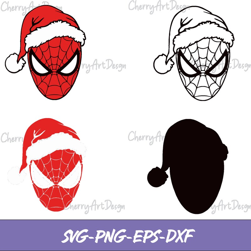 Spiderman With Santa Hat - Etsy