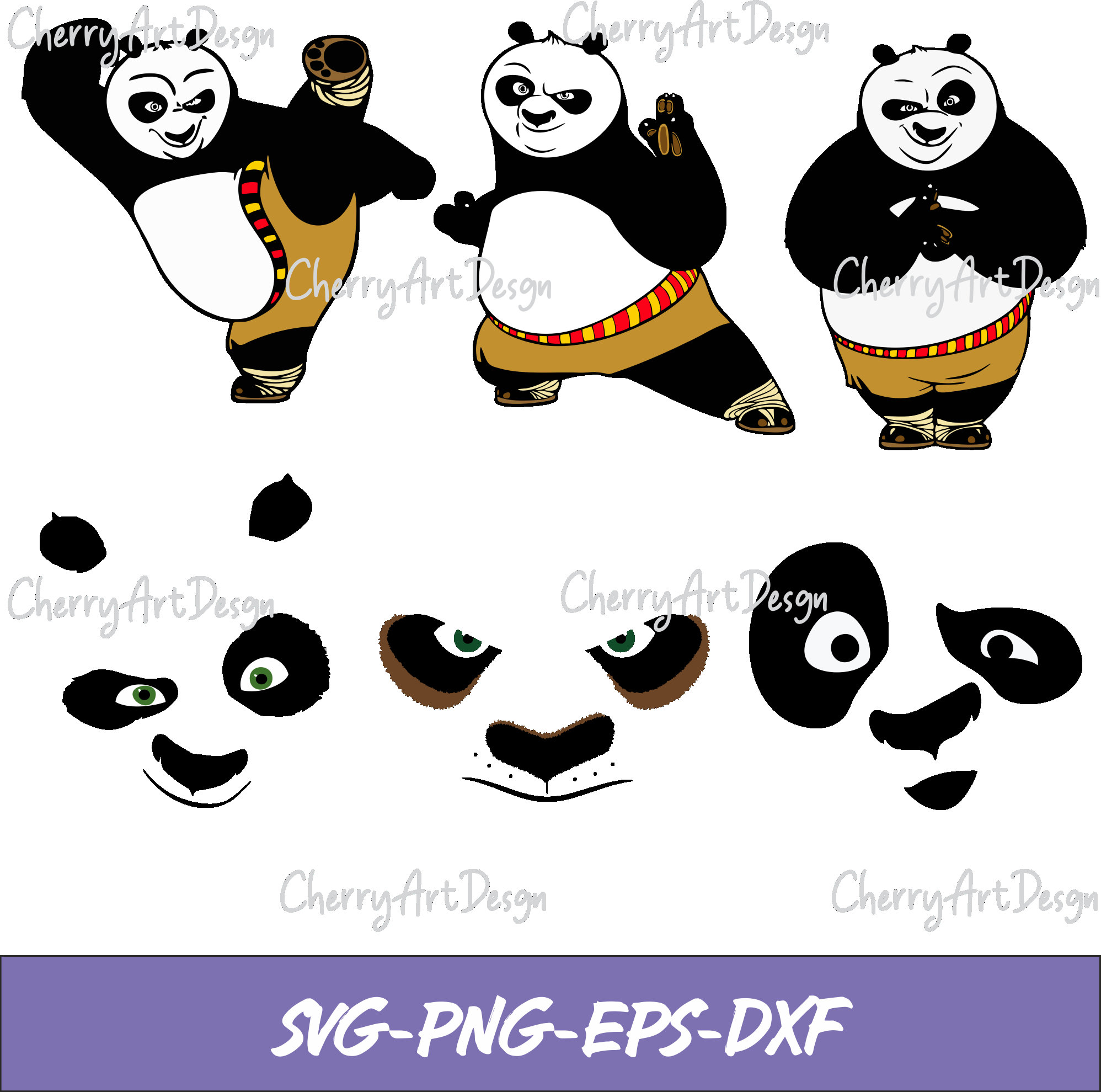 Kung Fu Panda Bundle / Kung Fu Panda Clip Art / Kung Fu Panda Birthday ...