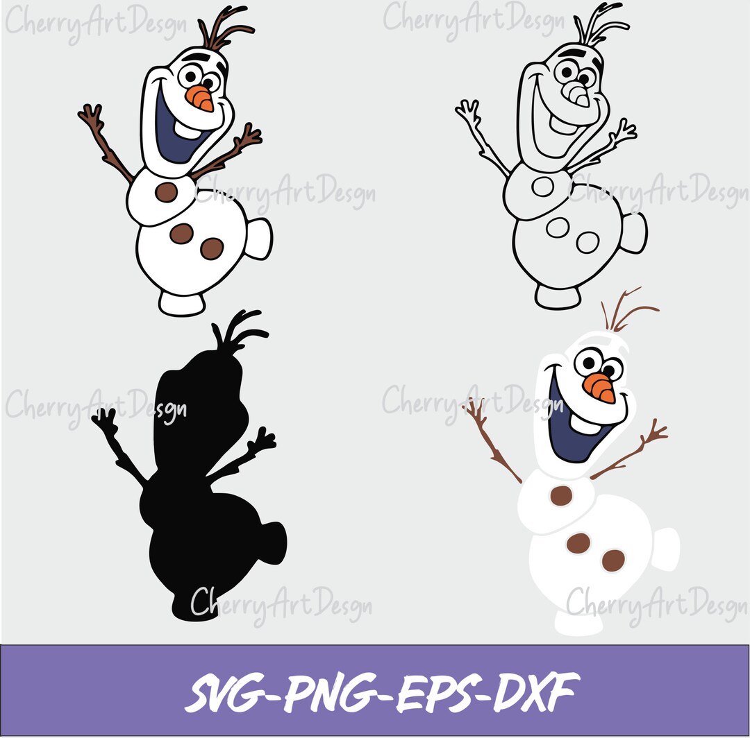 Olaf Layered SVG, Cut Files, Layered, Cricut, Silhouette, Scrapbooking ...