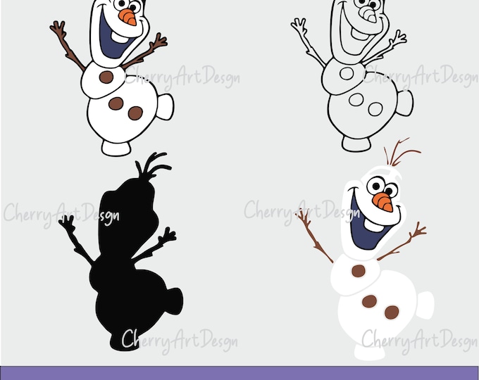 Olaf SVG PNG, DXF, Cut Files, Layered, Cricut, Silhouette, Scrapbooking ...
