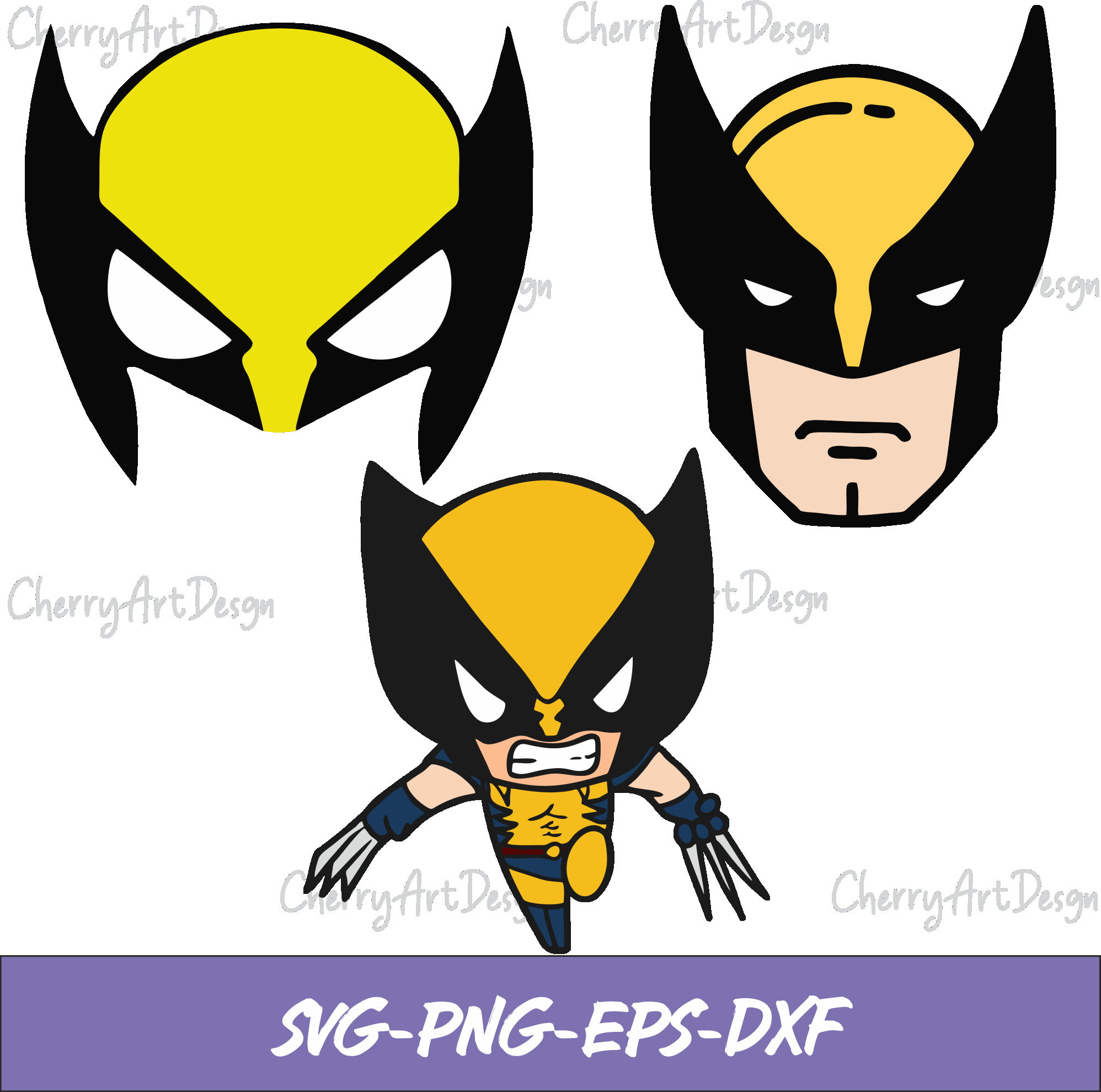 Wolverine Cartoon Logo Wolverine Logo Etsy