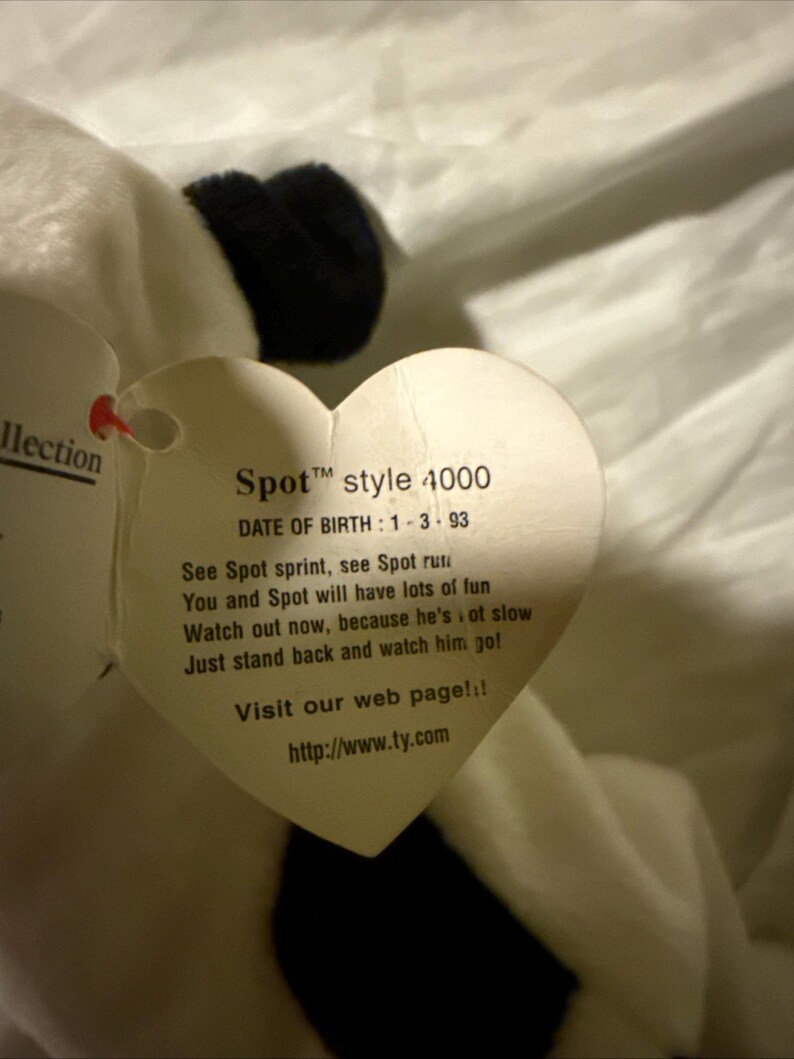 Ty Beanie Babies Spot the Dog Plush Toy Decent Condition With Tag ...