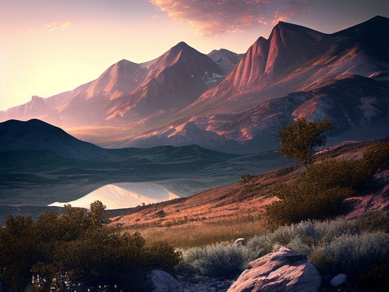 Mountain Digital Print Instant Download Mountain Wall Decor for Home ...