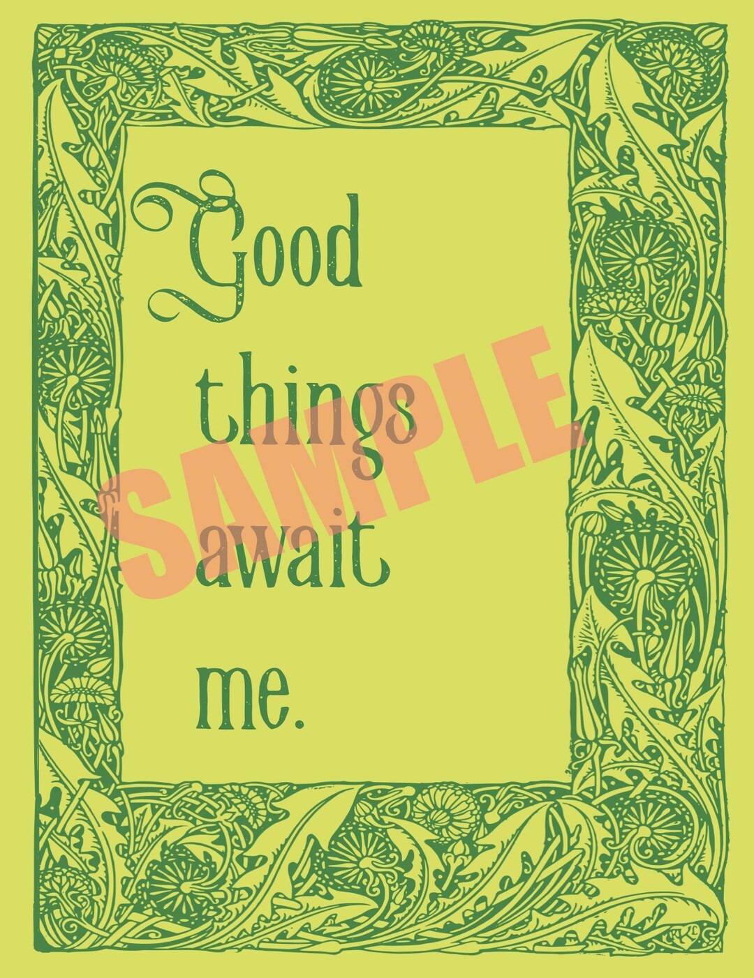 Good Things Await Me Affirmation Poster - Etsy