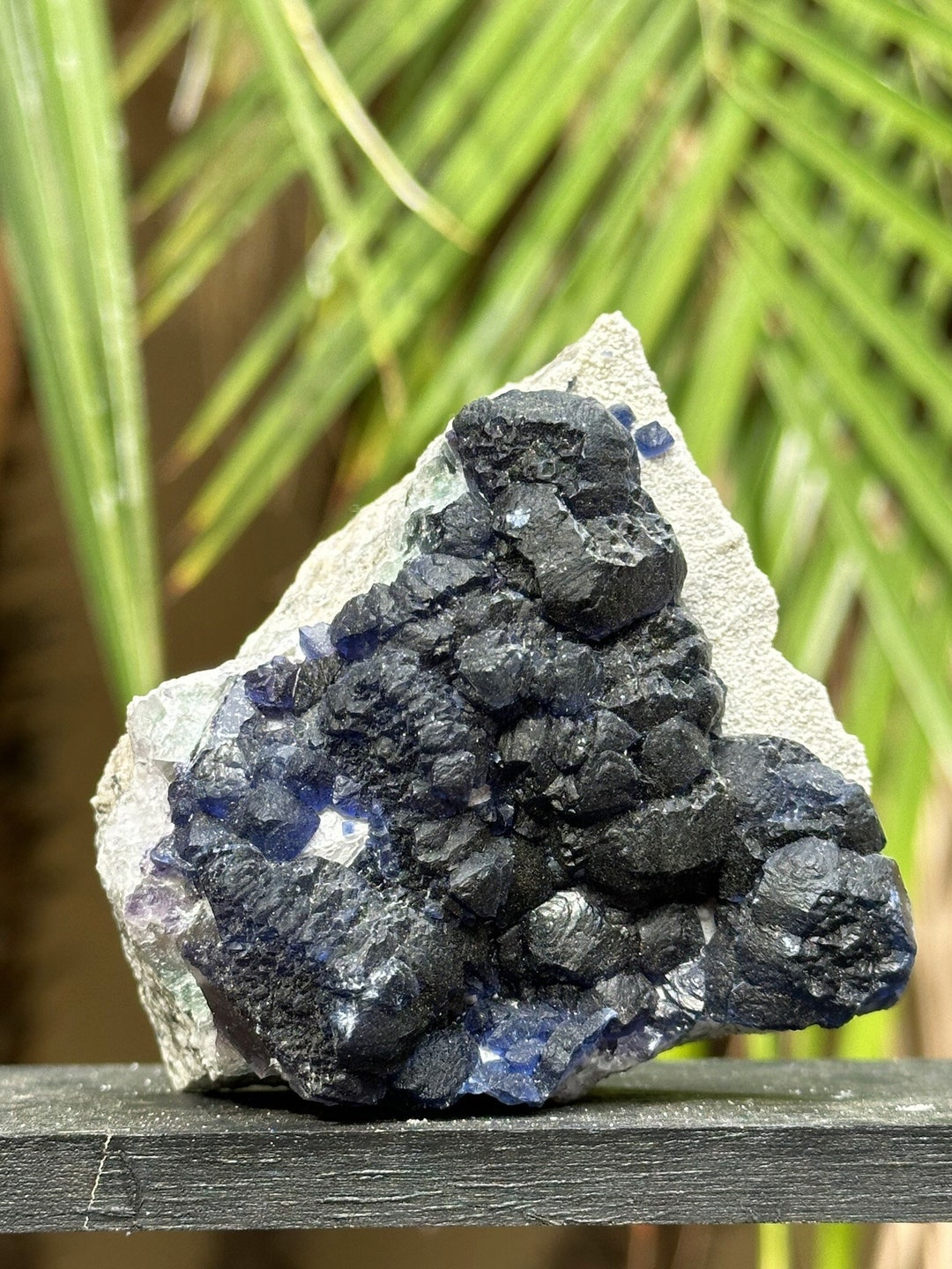 Blueberry blue Fluorite Specimen / Inner Mongolia / Cabinet Piece ...