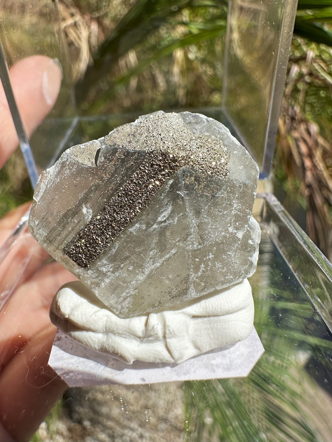 Benz Calcite With Sulphur Pyrite / Thumbnail Specimen / Minerals ...