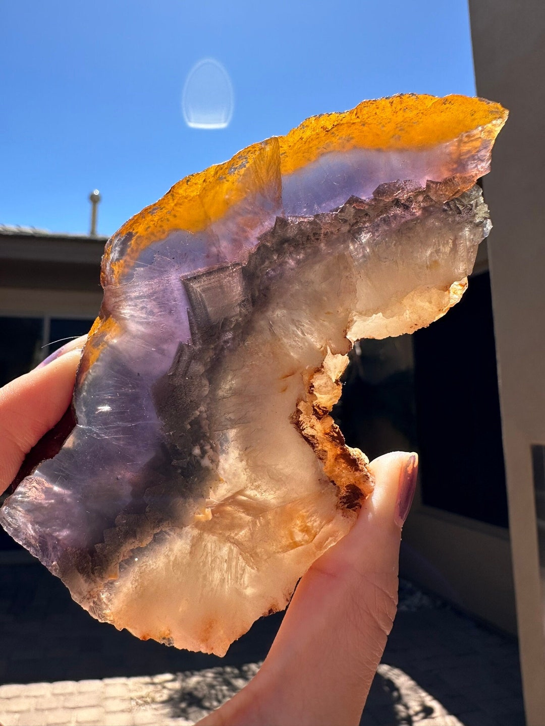 Unique Fluorite With Barite Slab / Reiki Healing / Minerals / Home ...
