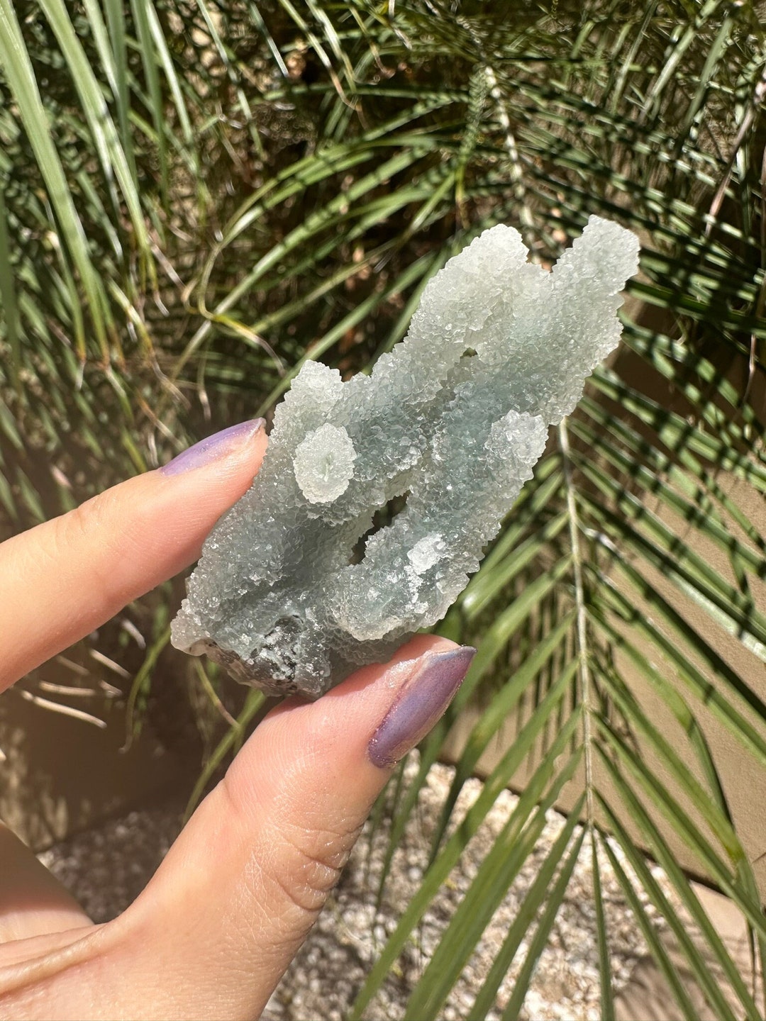 Sparkly Chalcedony Columnar Specimen With Apophyllite - Small / Druzy ...