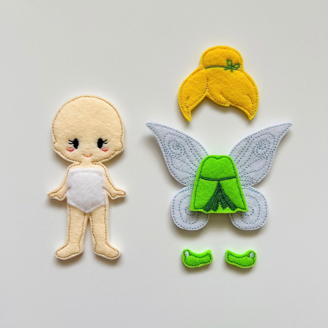 Felt Dolls, Unpaper Doll, Fairy Doll, Fairy Toy, Felt Toy, Embroidered ...