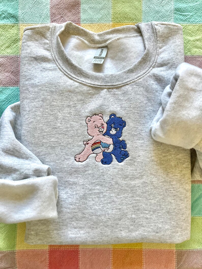Embroidered Sweater, Embroidered Sweatshirt, Care Bear Sweater, Care ...