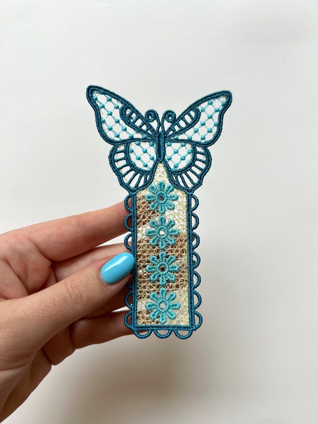 Free Standing Lace Bookmarks, Butterfly Bookmark, Embroidered Bookmarks ...