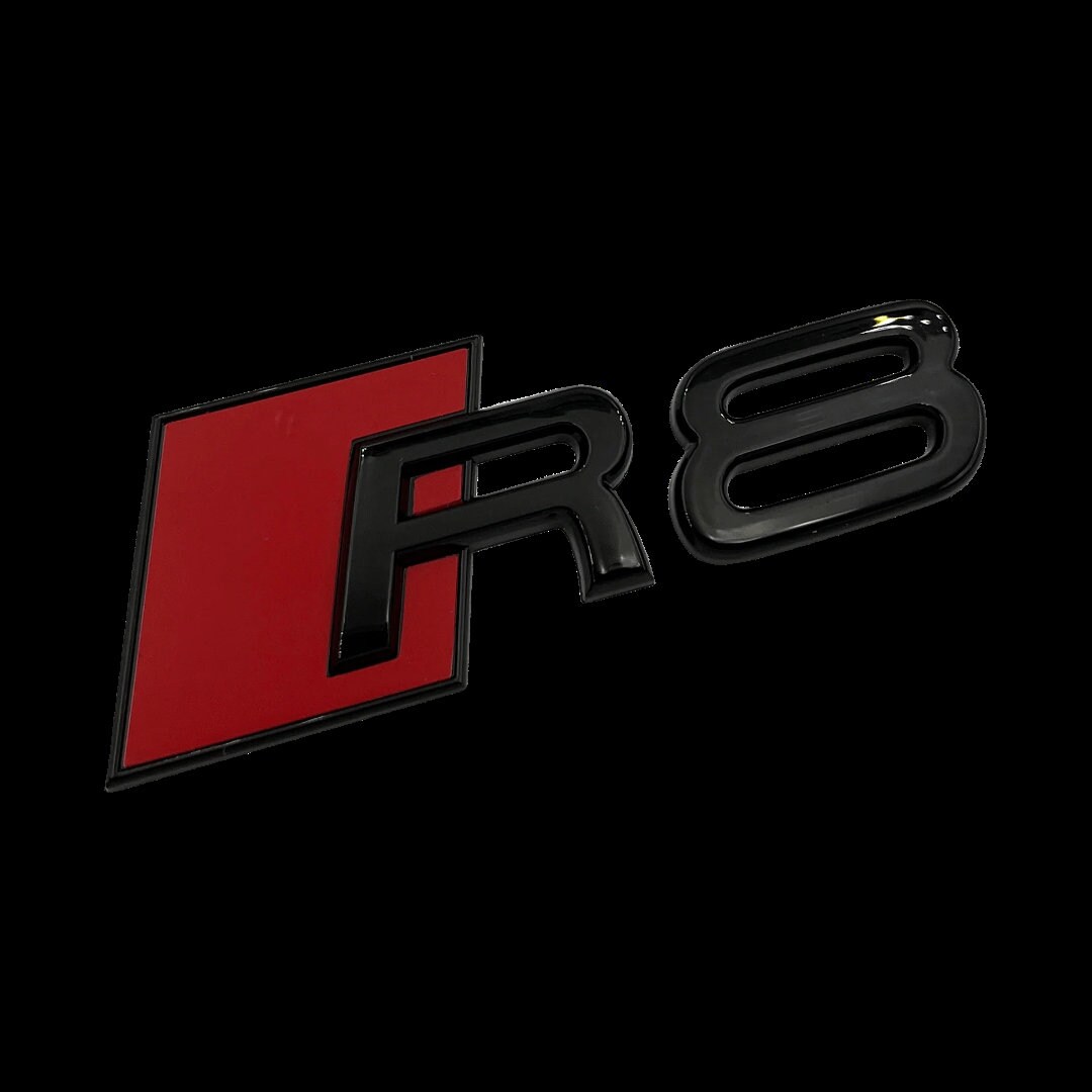 R8 Rear Boot Trunk Black Badge Emblem Audi - Etsy