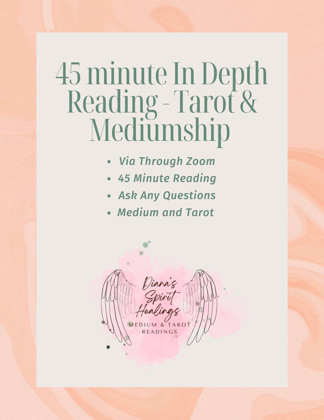 45 Minute in Depth Reading Medium & Tarot - Etsy