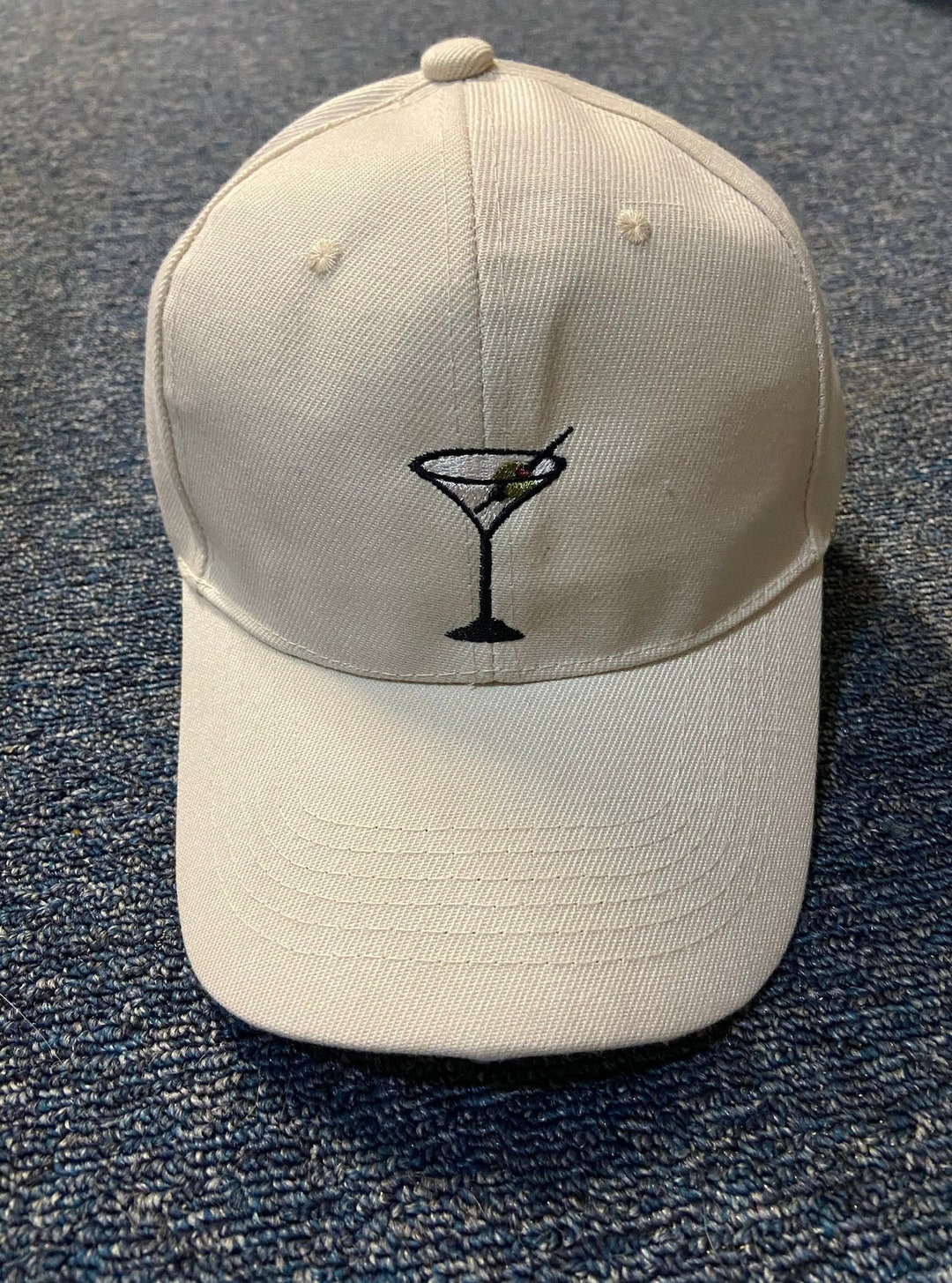 CUSTOM Martini Glass With Olive, Embroidered Baseball Cap, Dad Hat - Etsy