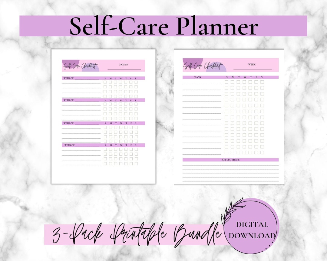 Self-care Checklist for Mental Health and Wellness, Self-love Undated ...