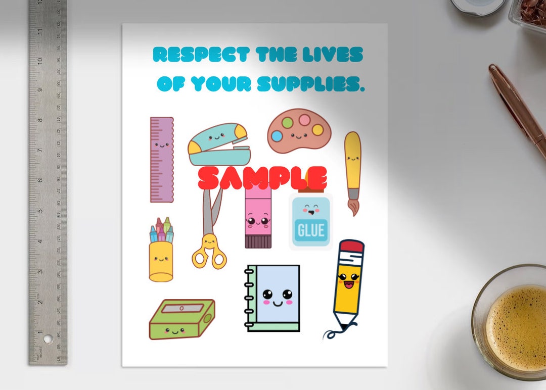 Respect the Lives of Your Supplies (jpg,pdf, and Png) - Etsy