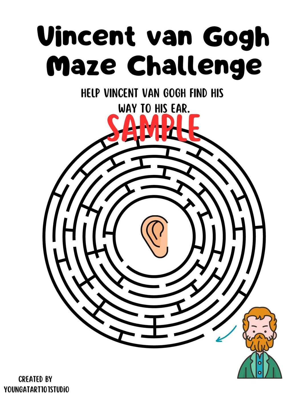 Vincent Van Gogh Maze - Etsy