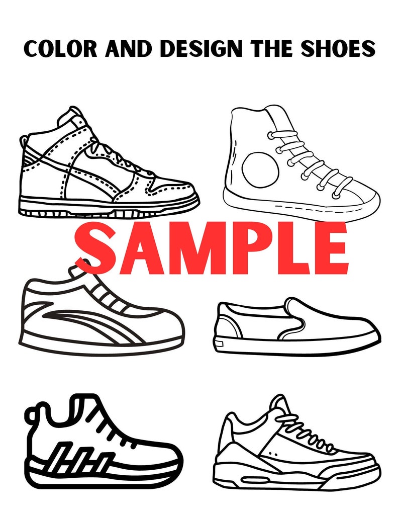 Color and Design the Shoes - Etsy