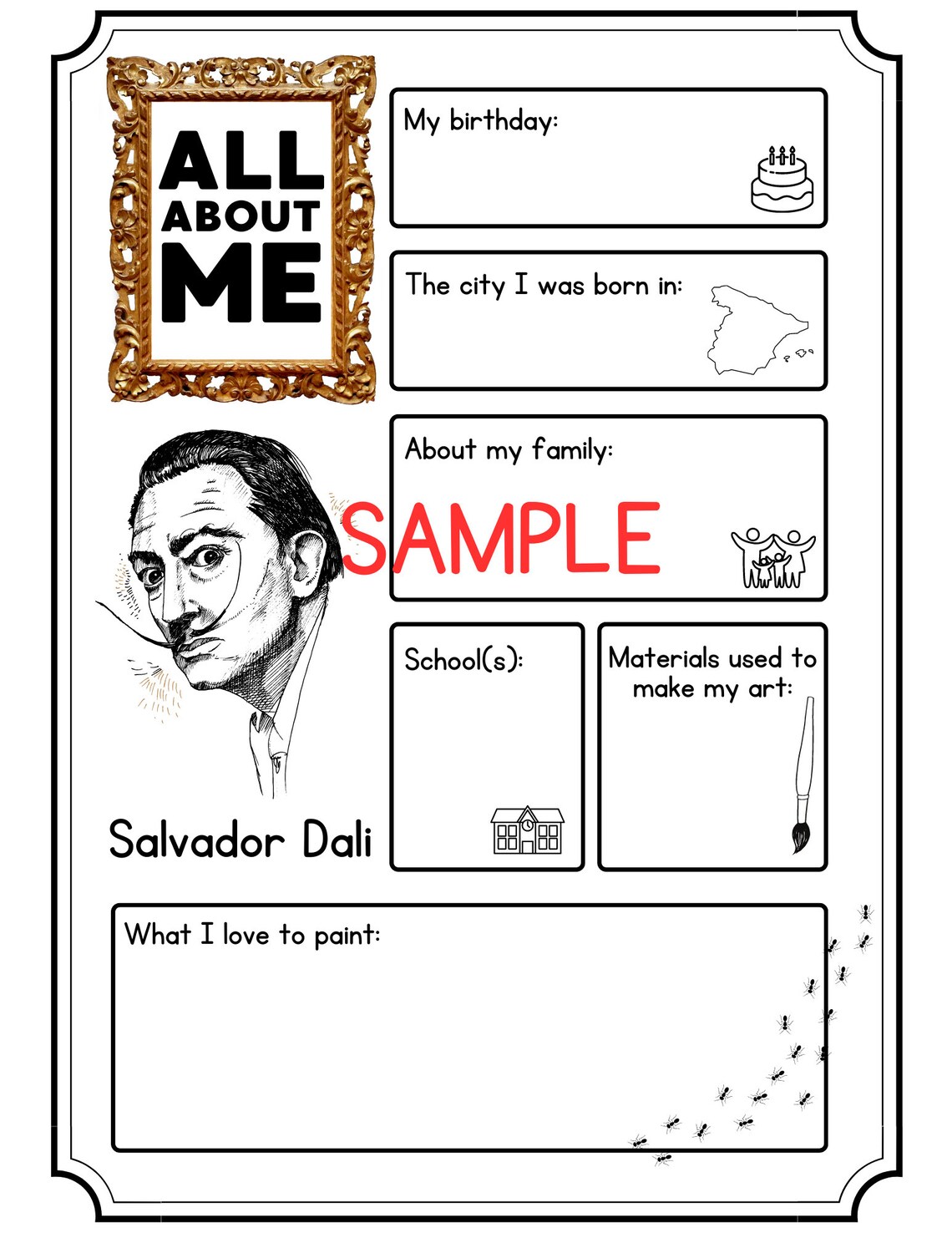 All About Me: Salvador Dali - Etsy