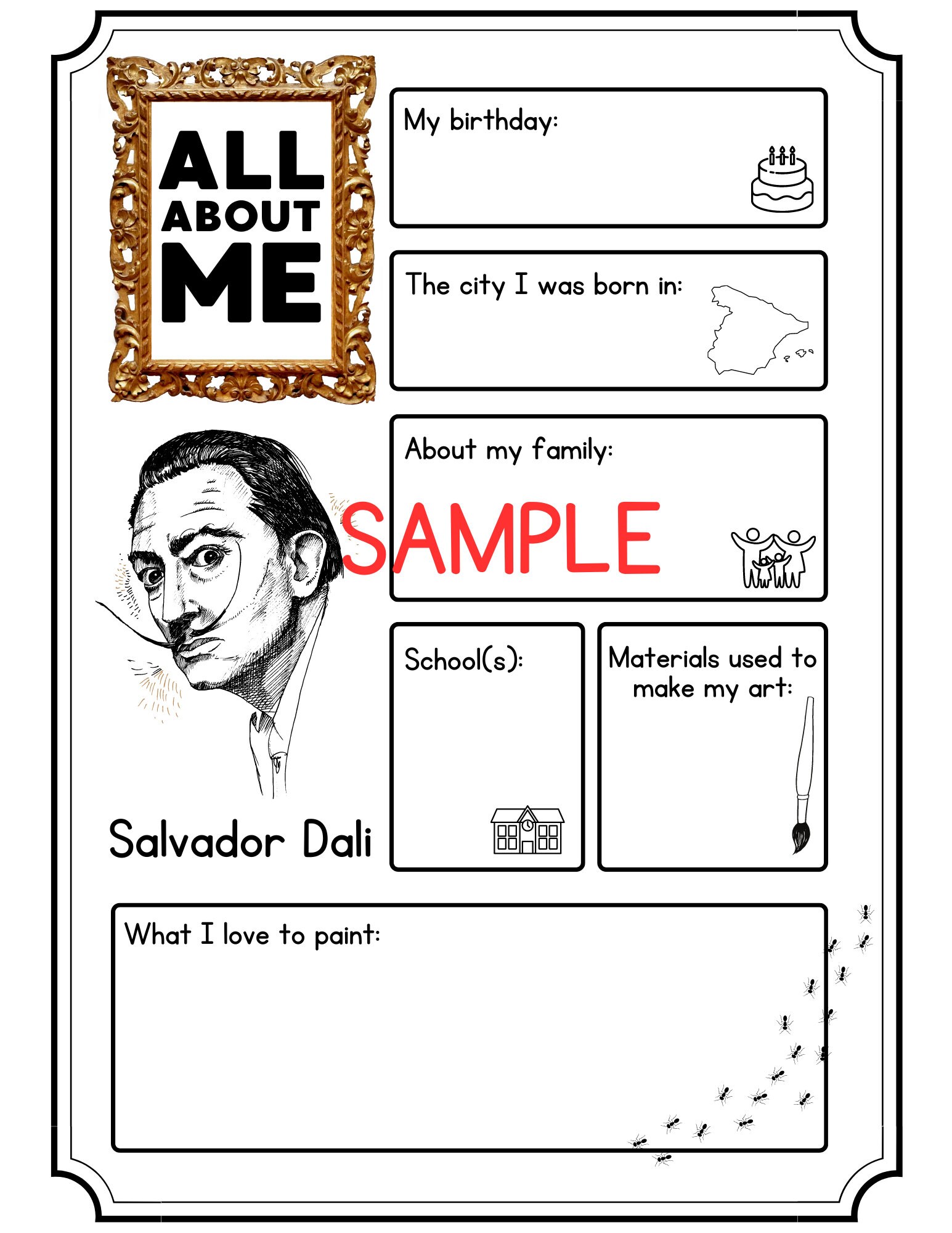 All About Me: Salvador Dali - Etsy