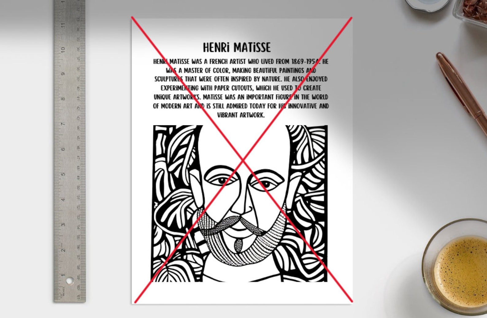 Henri Matisse Coloring Page - Etsy
