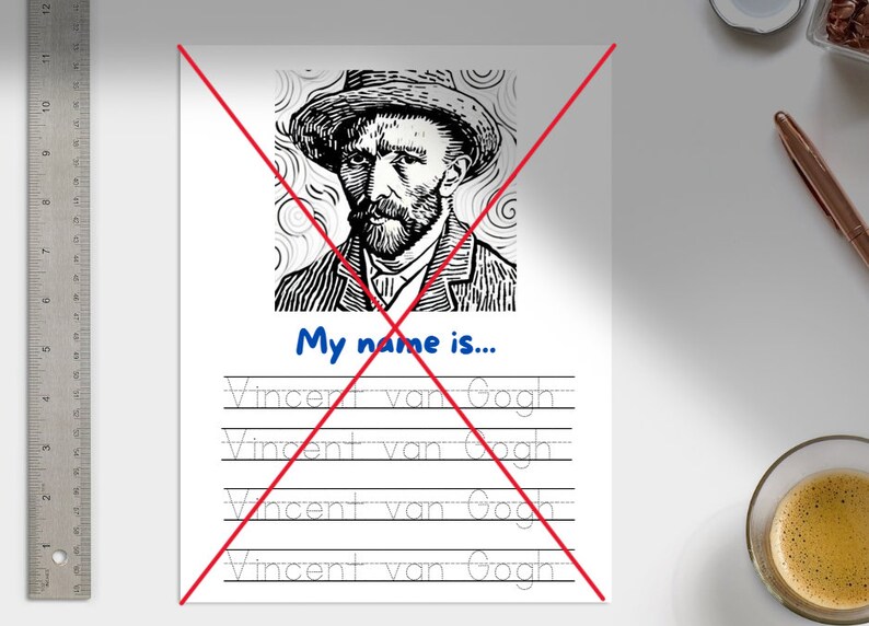 Vincent Van Gogh Coloring and Writing Worksheet - Etsy