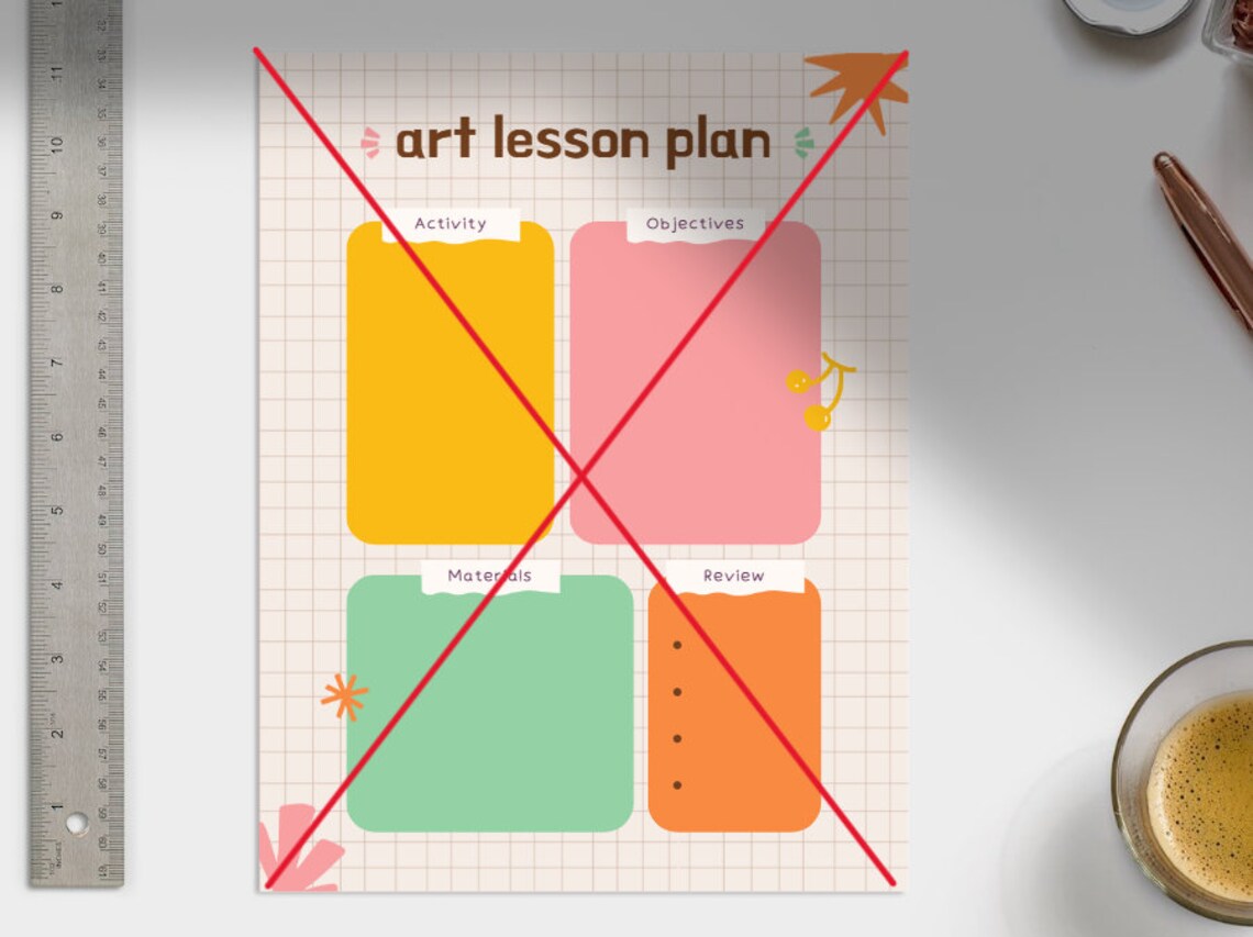 Pastel Organic Art Lesson Plan - Etsy