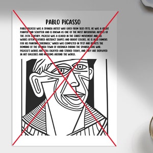 Pablo Picasso Coloring Page - Etsy