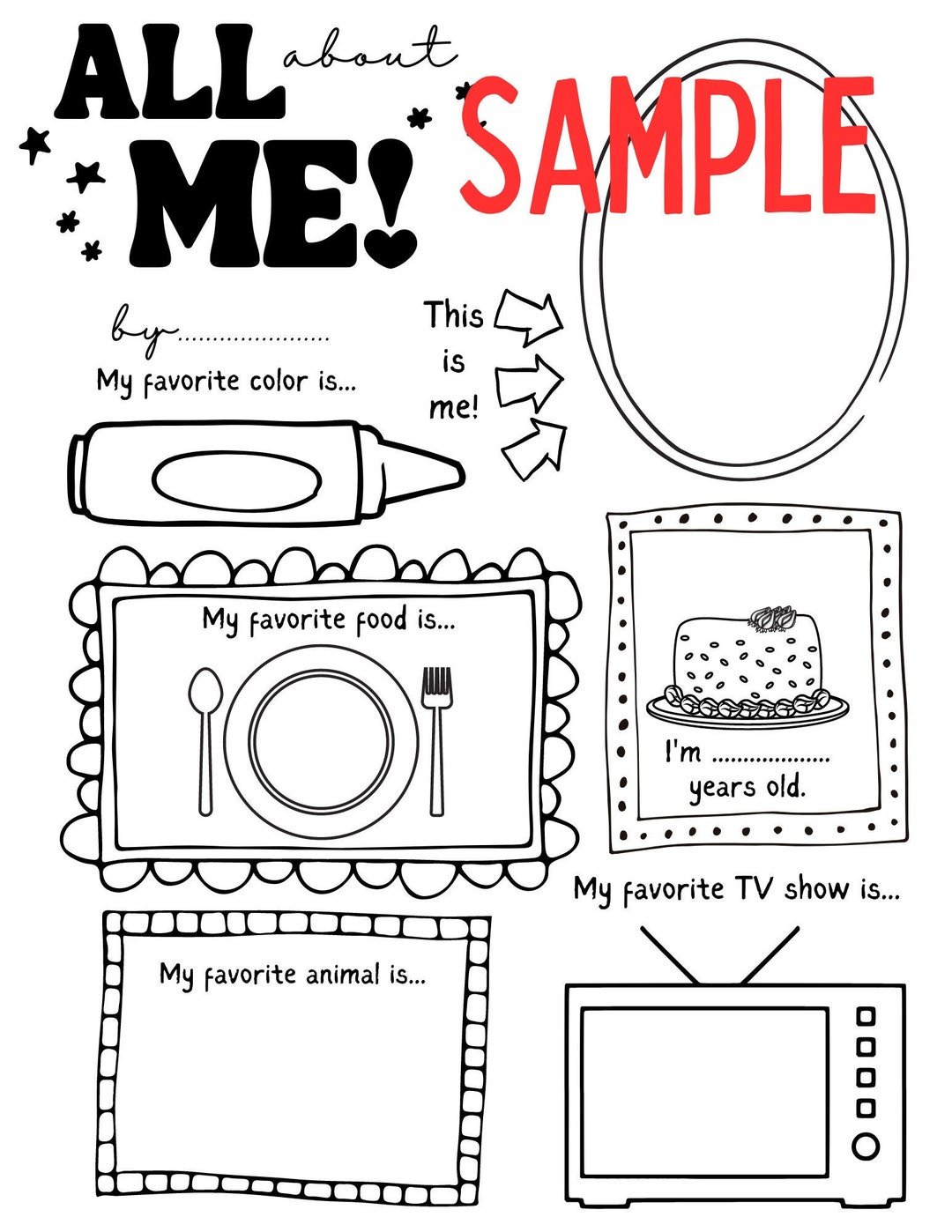 All About Me: Young Artist - Etsy