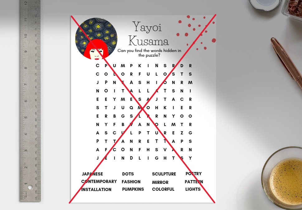 Yayoi Kusama Word Puzzle - Etsy