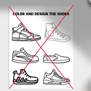 Color and Design the Shoes - Etsy