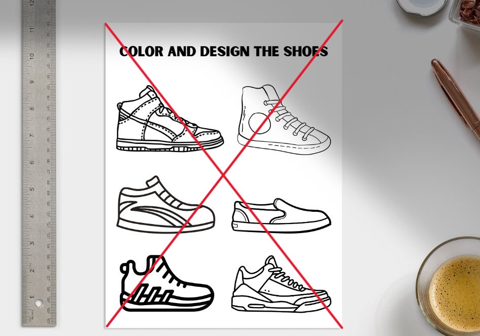 Color and Design the Shoes - Etsy